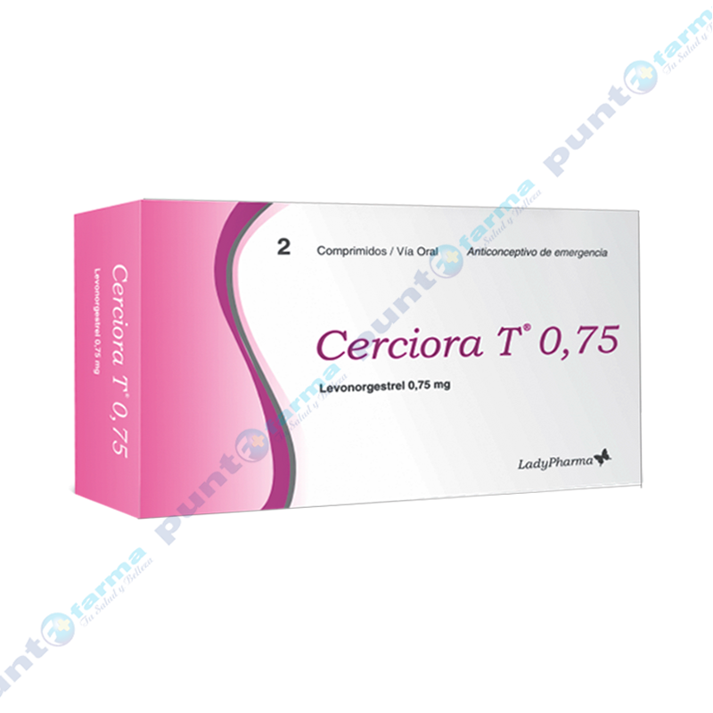 Punto Farma | Cerciora T 0,75 Levonorgestrel 0,75 mg - Caja de 2 comprimidos