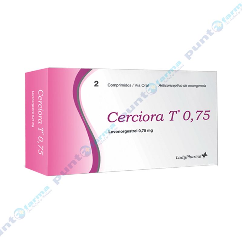 Cerciora T 0,75 Levonorgestrel 0,75 mg - Caja de 2 comprimidos | Punto Farma