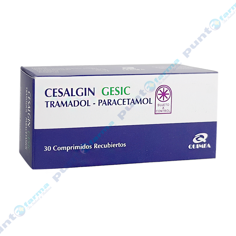 Cesalgin Gesic - Caja de 30 comprimidos recubiertos | Punto Farma