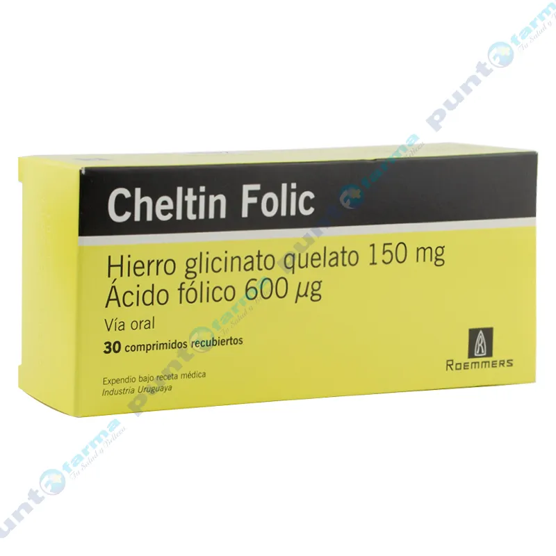 Cheltin Folic - Caja de 30 comprimidos recubiertos | Punto Farma