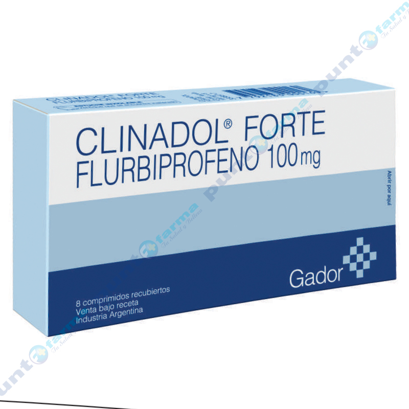Clinadol Forte Flurbiprofeno 100 mg - Cont. 8 Comprimidos Recubiertos ...