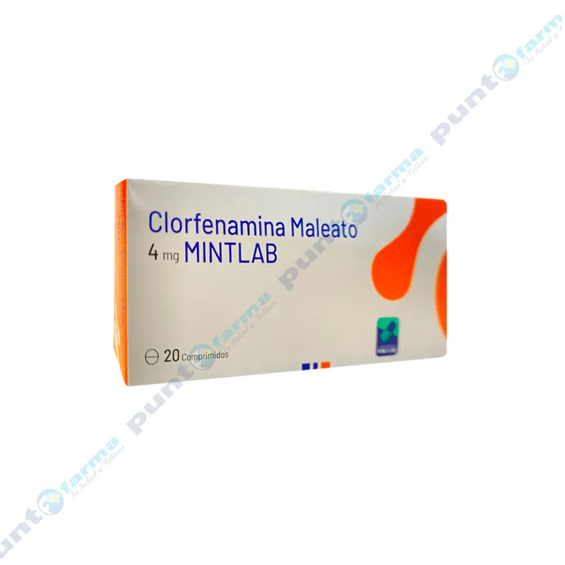 Clorfenamina Maleato Mintlab 4 mg - Cont. 20 comprimidos. | Punto Farma