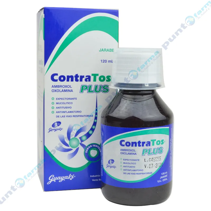 Contra Tos Plus Ambroxol Oxalamina Jarabe - 120mL | Punto Farma