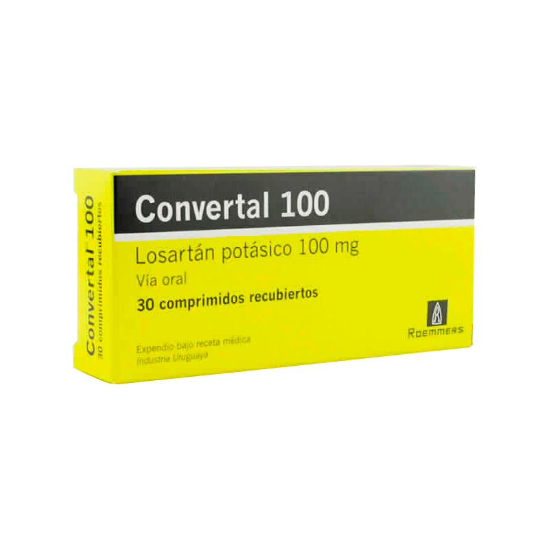 Convertal 100 Losartán potásico 100 mg - Cont. 30 comprimidos ...