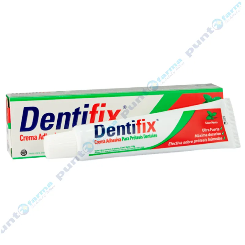Crema Adhesiva para Prótesis Dental sabor menta Dentifix - 40 g | Punto ...
