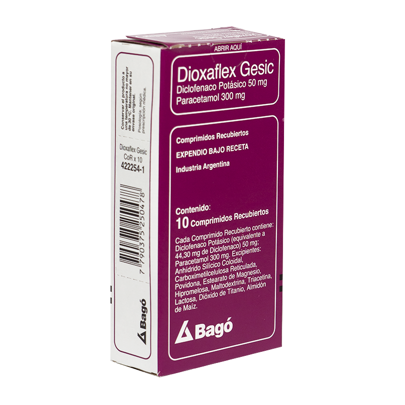 Dioxaflex Gesic - Caja de 10 comprimidos recubiertos | Punto Farma