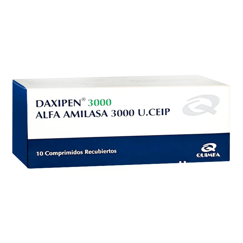 Daxipen 3000 Alfa Amilasa - 10 Comprimidos recubiertos | Punto Farma
