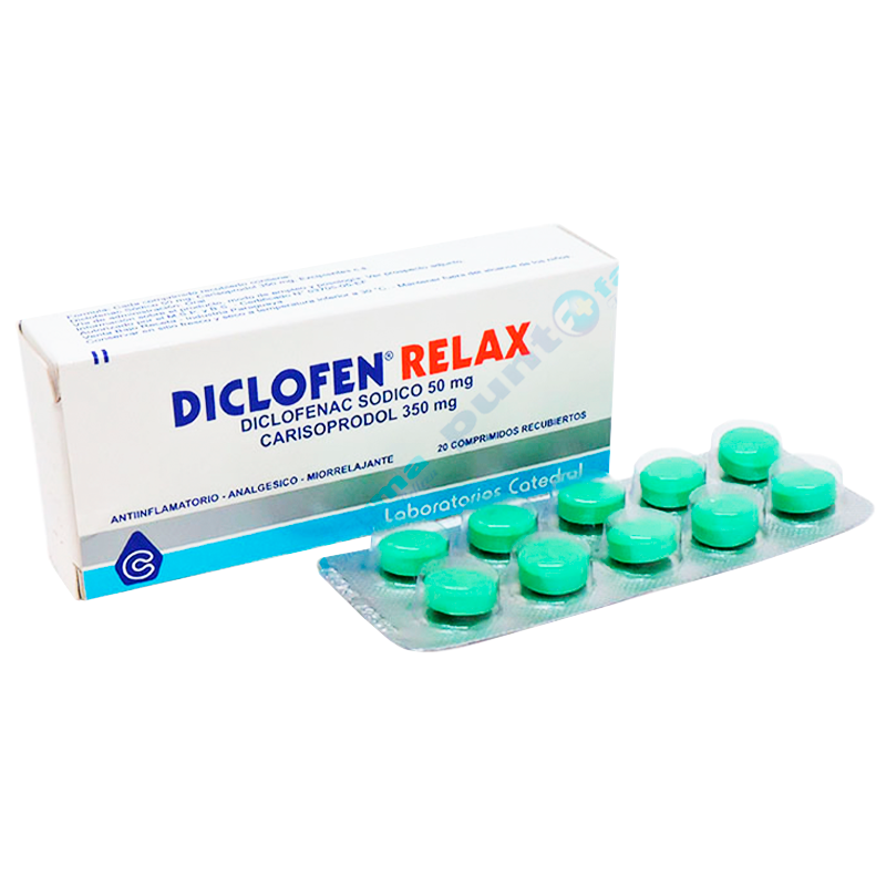 Diclofen Relax Diclofenac Sodico 50mg - Caja de 20 comprimidos ...