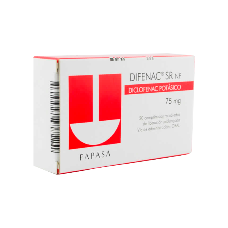 Difenac SR NF Diclofenac Potásico 75mg - Caja de 20 comprimidos ...