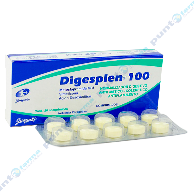 Digesplen 100 Metoclopramida HCI - Cont. 20 comprimidos | Punto Farma