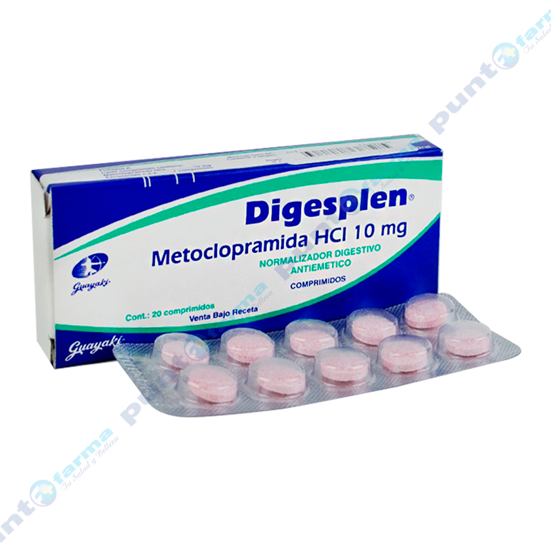Digesplen Metoclopramida HCI 10 mg - Cont. 20 comprimidos | Punto Farma