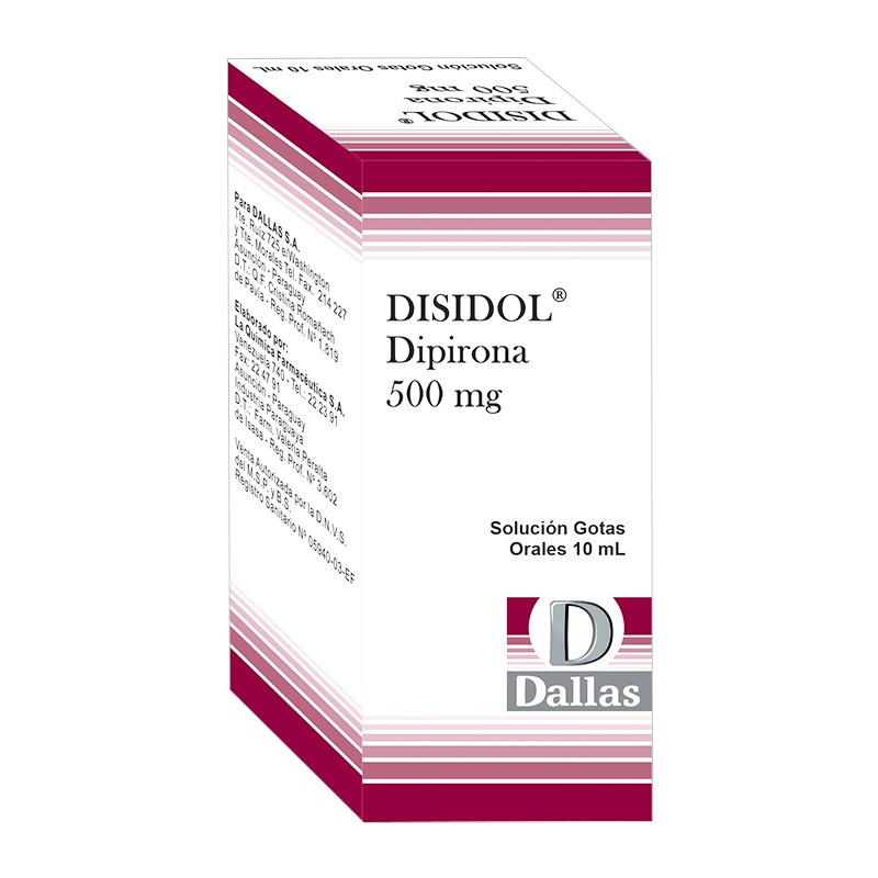 Disidol Dipirona 500 mg Gotas - 10 mL | Punto Farma