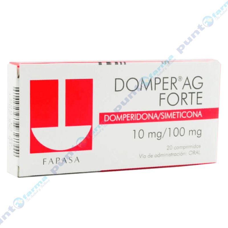 Punto Farma | Domper AG Forte Domperidona - Caja de 20 comprimidos