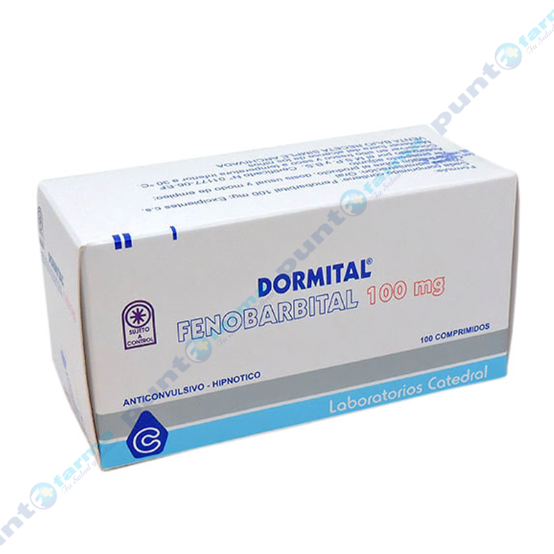Punto Farma | Dormital Fenobarbital 100 mg - Caja de 100 comprimidos