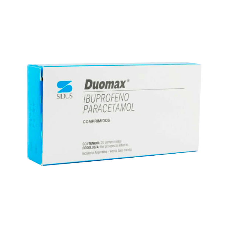 Duomax Ibuprofeno Paracetamol - Caja de 20 comprimidos | Punto Farma
