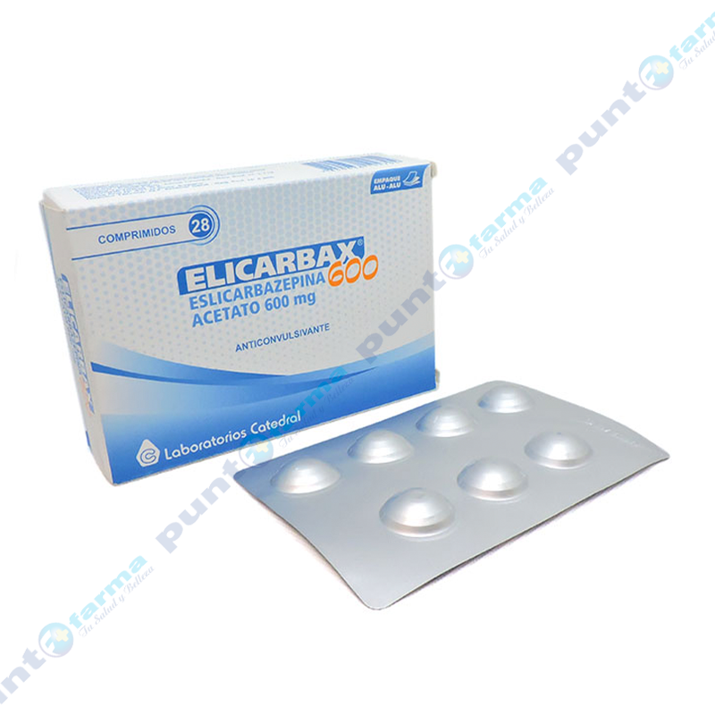 Elicarbax 600 mg Eslicarbazepina Acetato 600 mg - Caja de 28 ...