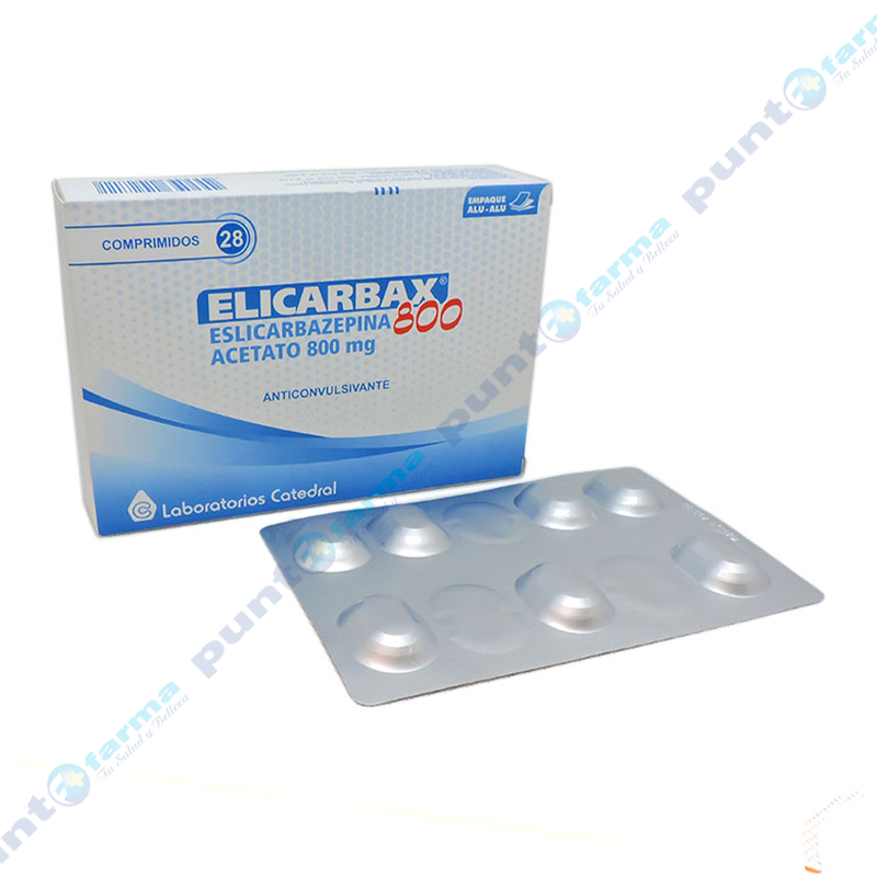 Elicarbax 800 mg Eslicarbazepina Acetato 800 mg - Caja de 28 ...