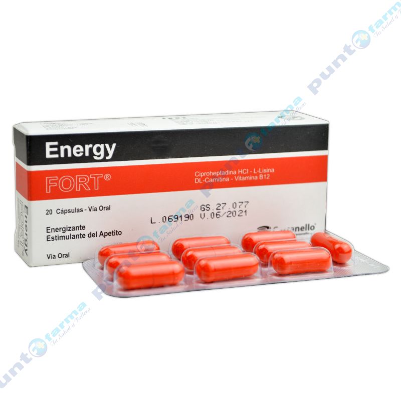 Punto Farma | Energy Fort - Caja de 20 cápsulas