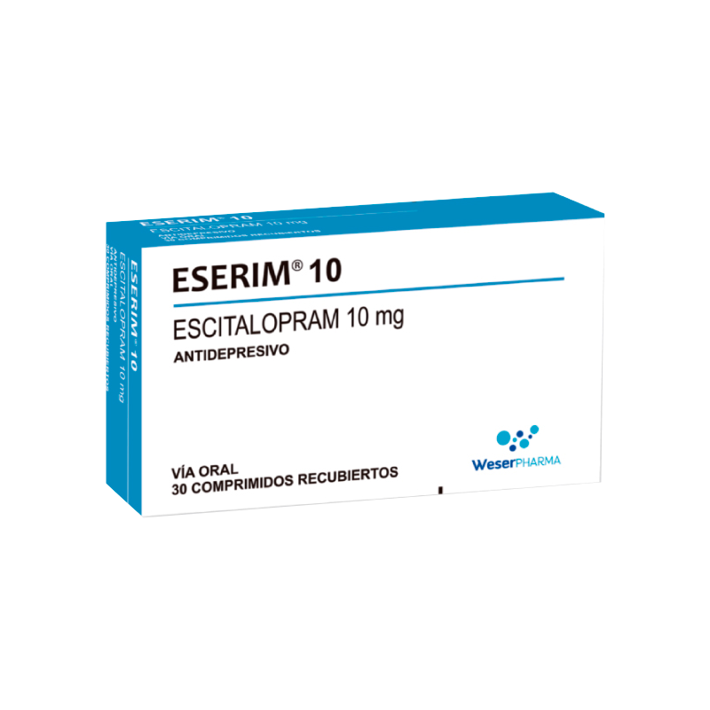 Eserim 10 Escitalopram 10 mg - Caja de 30 comprimidos recubiertos ...