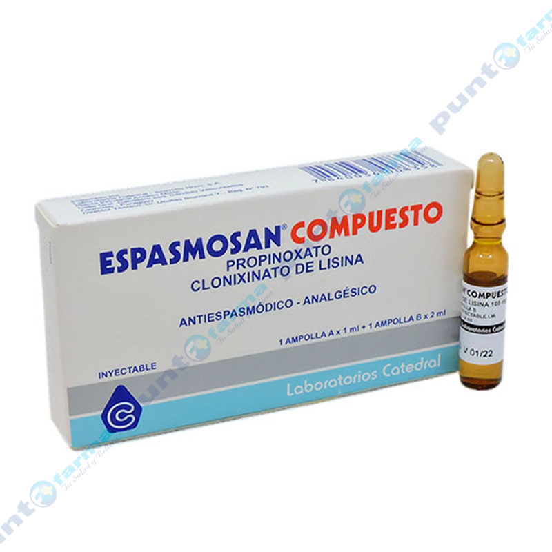 Espasmosan Compuesto Propinoxato - Solución inyectable 2 ampollas ...