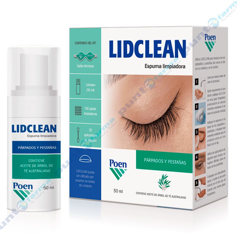 Espuma limpiadora Lidclean - 50 mL | Punto Farma