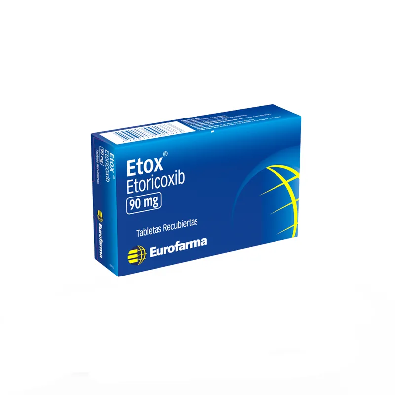 Etox Etoricoxib 90mg - Cont. 14 tabletas recubiertas | Punto Farma Etox Etoricoxib 90mg - Cont. 14 tabletas recubiertas | Punto Farma