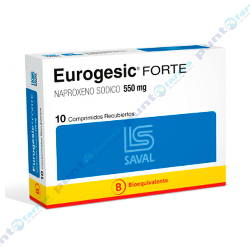 Eurogesic Forte - Caja de 10 comprimidos recubiertos | Punto Farma