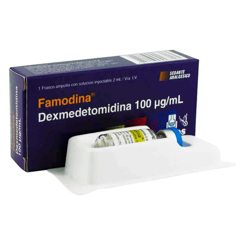 Famodina Dexmedetomidina 100 - Cont. 1 frasco ampolla inyectable de 2mL ...