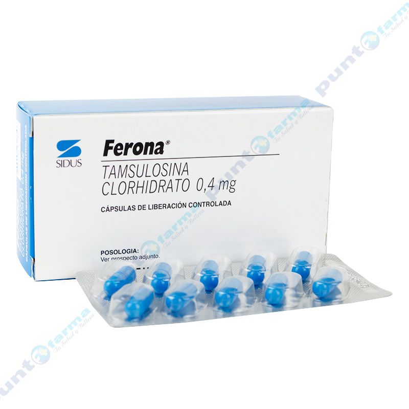 Ferona Tamsulosina Clorhidrato 0,4 mg - Cont. 30 cápsulas de liberación ...