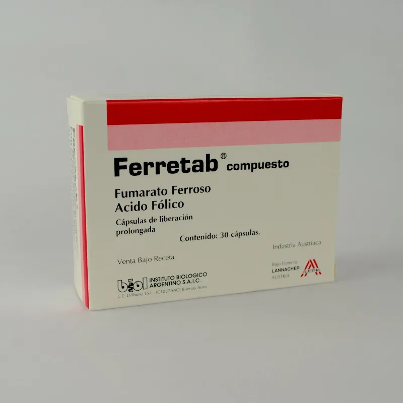 Ferretab Compuesto - Caja de 30 comprimidos | Punto Farma