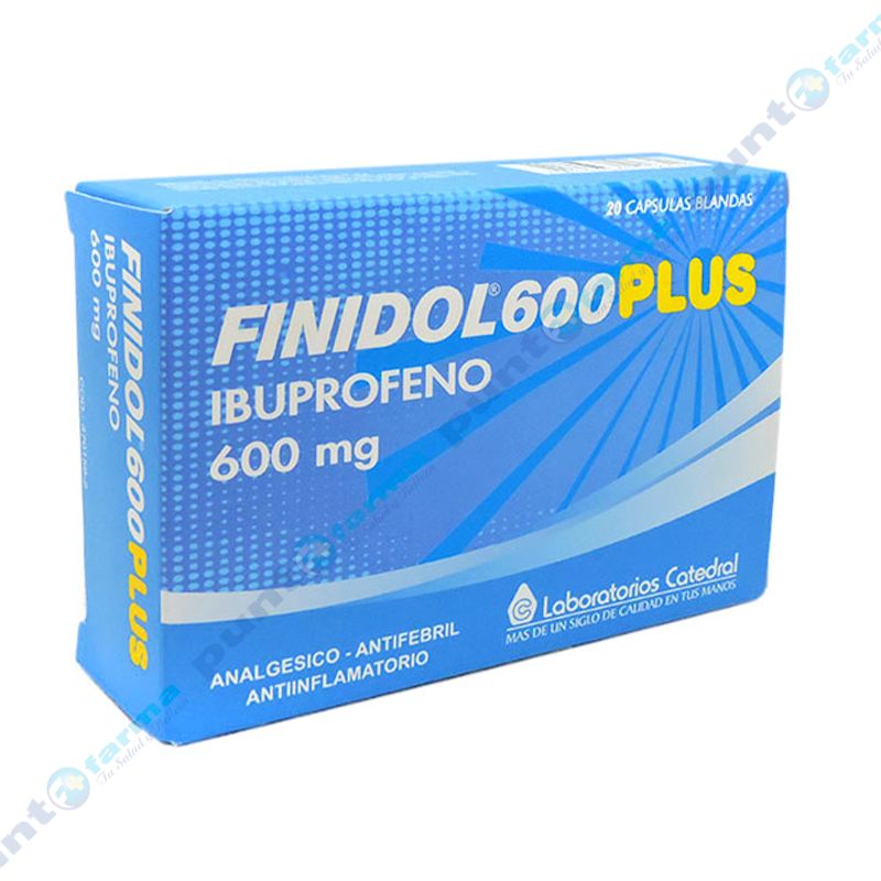 Punto Farma | Finidol 600 Plus Ibuprofeno 600 mg - Cont. 20 cápsulas ...