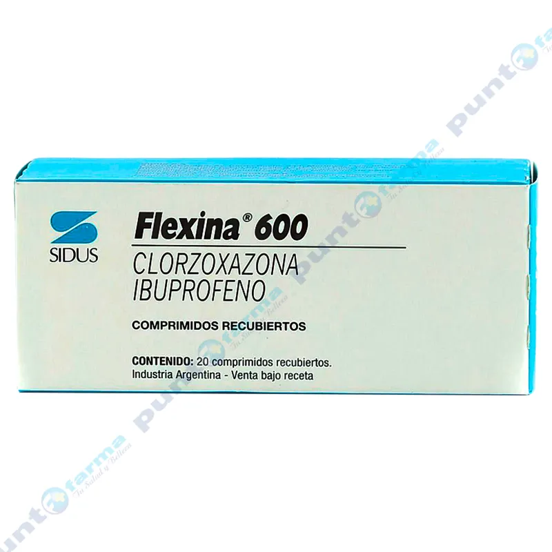 Flexina 600 Clorzoxazona Ibuprofeno - Caja de 20 comprimidos ...