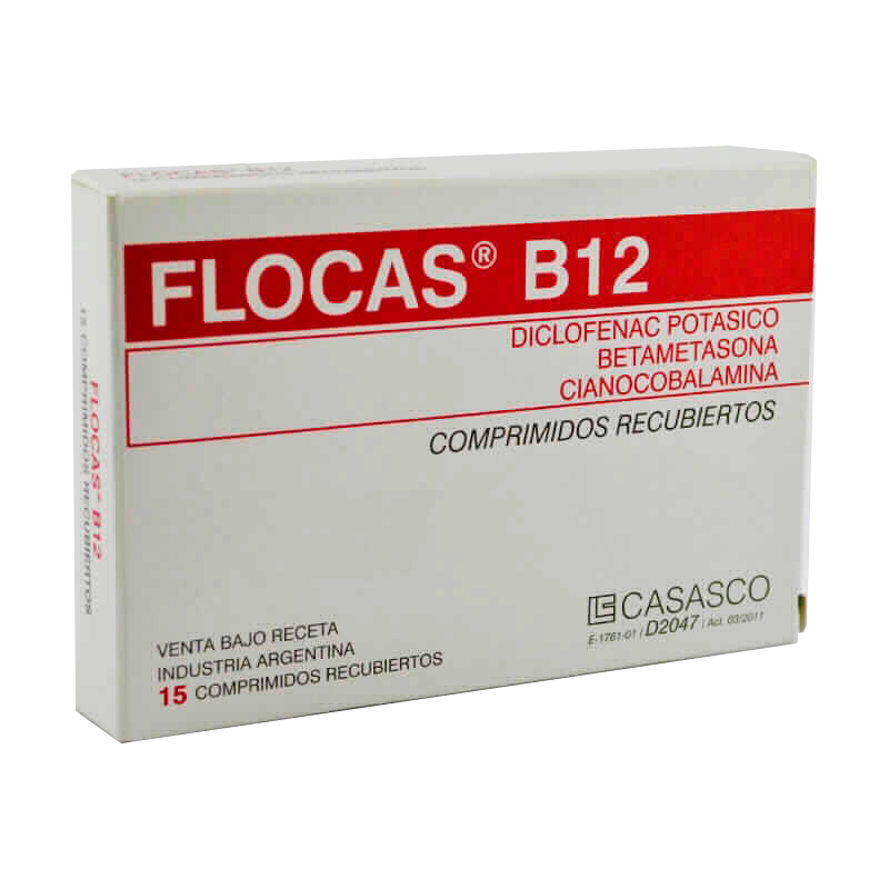 Flocas B12 Diclofenac Potásico - Cont. 15 comprimidos recubiertos ...