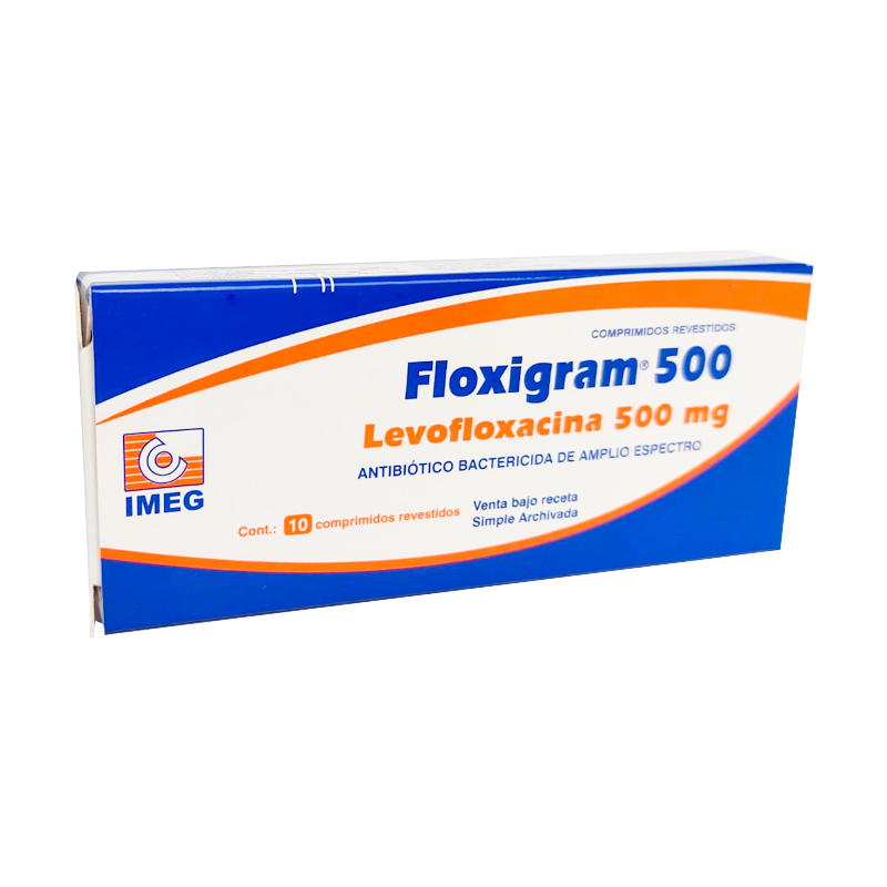 Floxigram 500 Levofloxacina 500 mg - Cont 10 comprimidos revestidos ...
