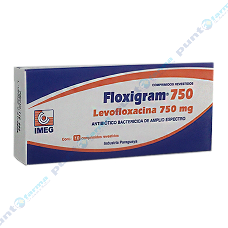 Floxigram Levofloxacina 750 mg - Caja de 10 comprimidos recubiertos ...