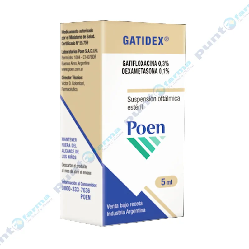 Gatidex Suspensión Oftálmica - 5 mL | Punto Farma