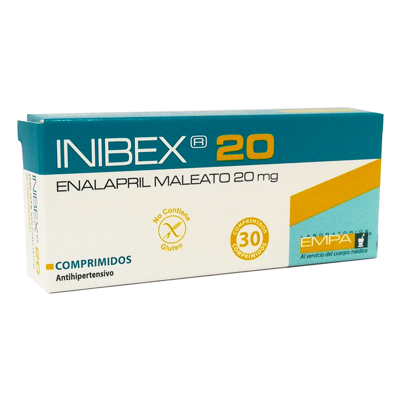Inibex Enalapril 20 mg - Caja de 30 Comprimidos | Punto Farma