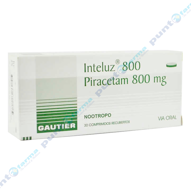 Inteluz 800 Piracetam 800 mg - Caja con 30 comprimidos recubiertos ...