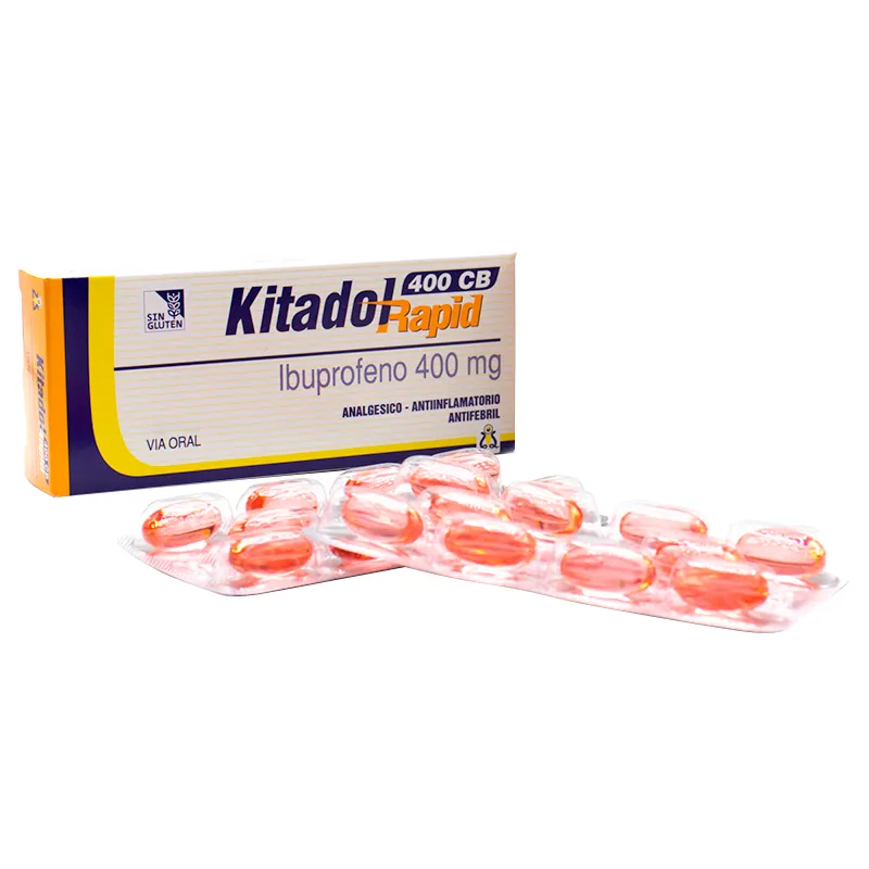 Kitadol Rapid 400 CB Ibuprofeno 400 mg - Cont. 20 cápsulas blandas ...