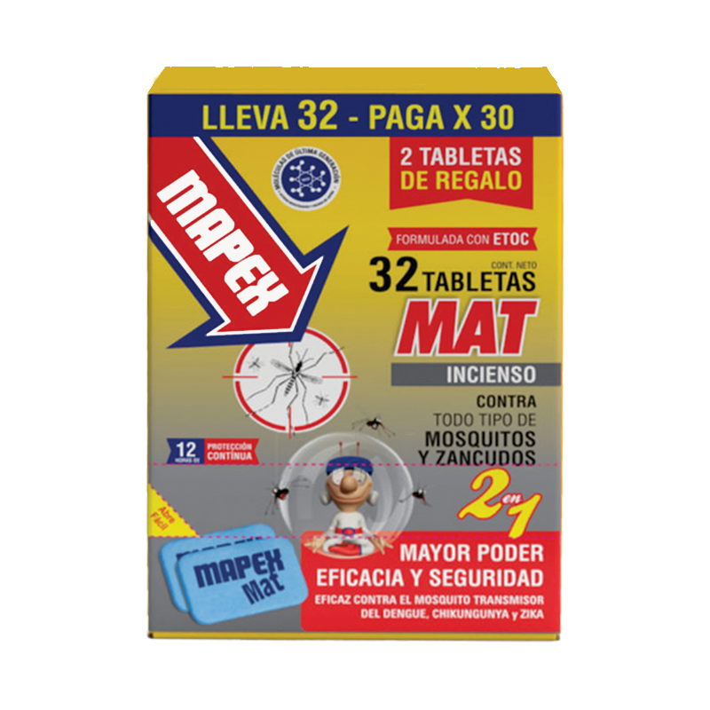 Mat con Incienso Mapex - Cont 32 unidades | Punto Farma
