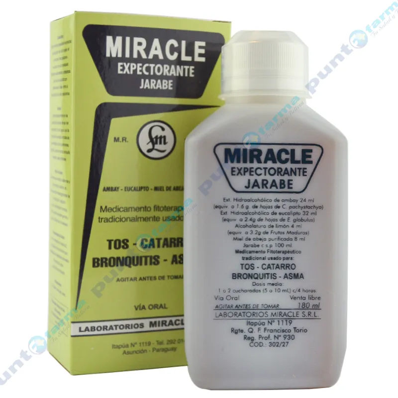 Miracle - Jarabe de 180 mL | Punto Farma