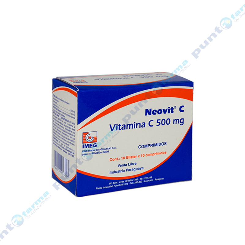 Neovit Vitamina C 500 mg - Cont. 10 Blisters de 10 comprimidos | Punto ...