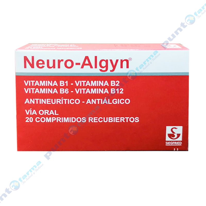 Neuro Algyn Vitamina B1 - Caja de 20 comprimidos recubiertos | Punto Farma