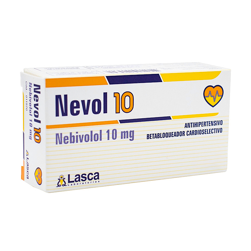Nevol 10 Nebivolol 10 mg - Cont. 30 comprimidos | Punto Farma