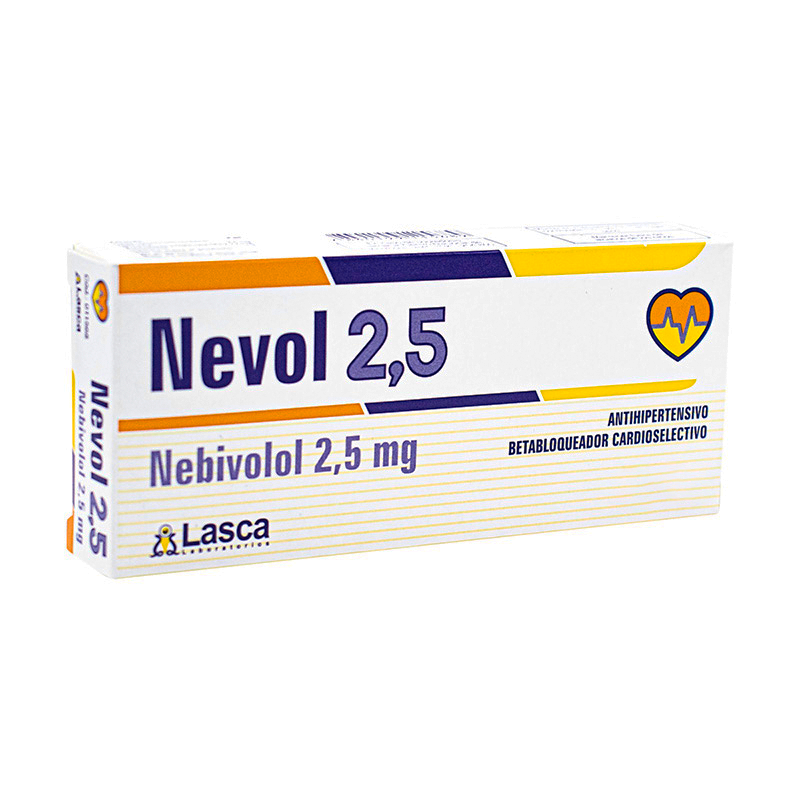 Nevol 2,5 Nebivolol 2,5 mg - Cont. 30 comprimidos | Punto Farma