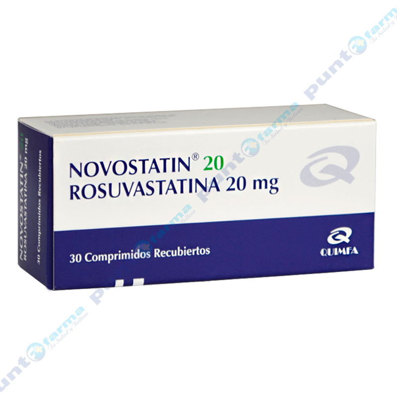 Novostatin 20 Rosuvastatina 20m - Caja de 30 comprimidos | Punto Farma