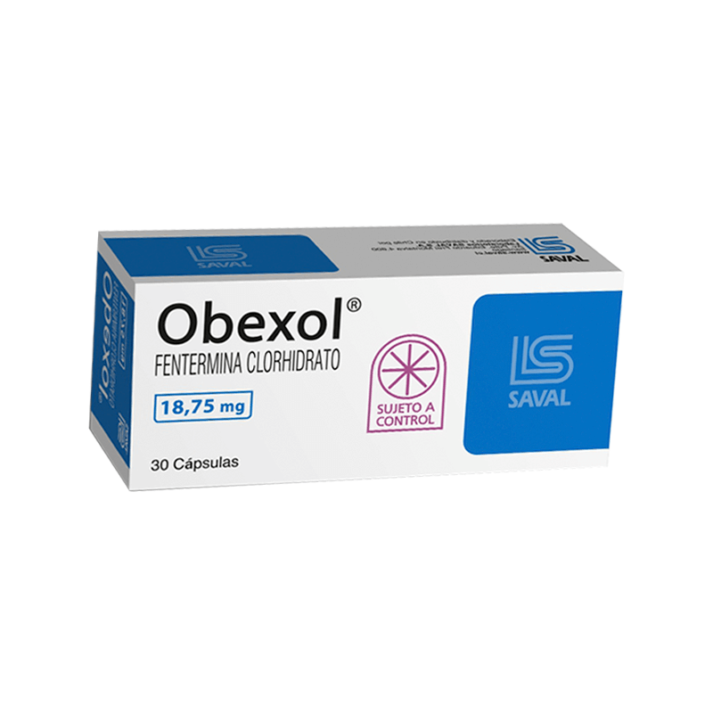 Obexol Fentermina Clorhidrato 18,75 - Caja de 30 comprimidos | Punto Farma