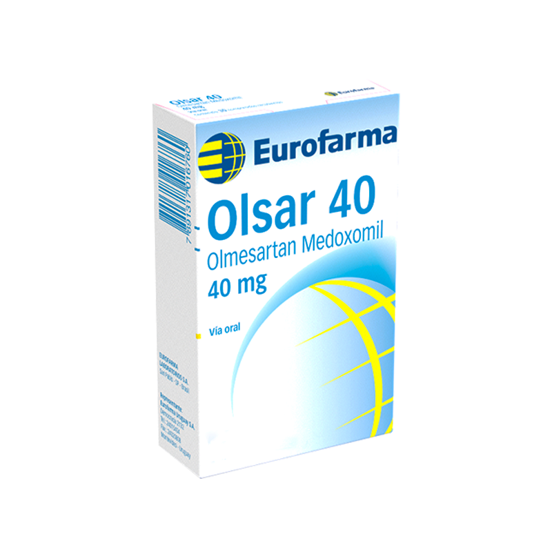 Olsar 40 Olmesartan Medoxomil 40 mg - Cont. 30 comprimidos recubiertos ...