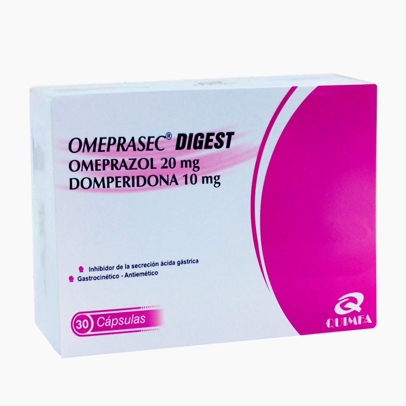 Omeprasec Digest Omeprazol 20mg Domperidona 10mg - Contiene 30 Cápsulas ...