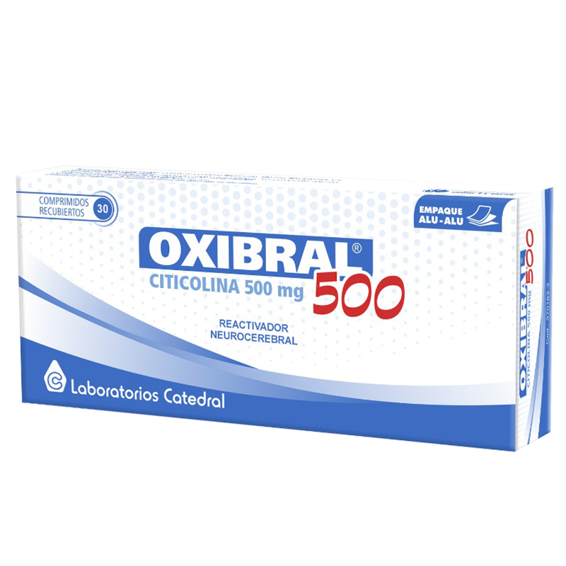 Oxibral 500 mg Citicolina 500 mg - Caja de 30 comprimidos recubiertos ...